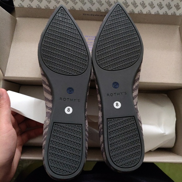 Rothy's | Shoes | Brand New Rothys Point Zebra Gray Neutral | Poshmark